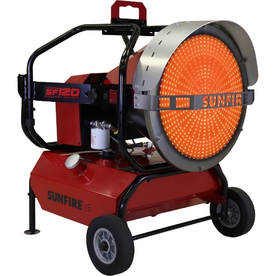 Lanair Waste Oil Heaters. Sunfire SF120 Radiant Heater