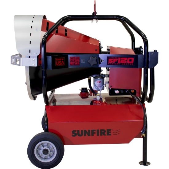 Lanair Waste Oil Heaters. Sunfire SF120 Radiant Heater