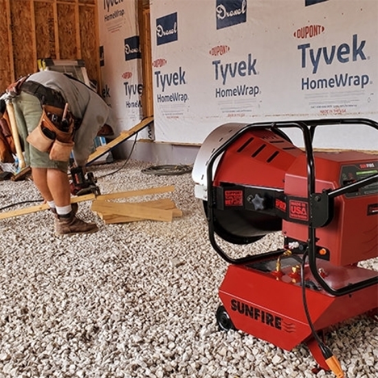 Lanair Waste Oil Heaters. SUNFIRE SF80 Portable Radiant Heater