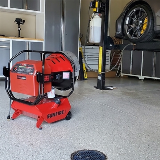 Lanair Waste Oil Heaters. SUNFIRE SF80 Portable Radiant Heater